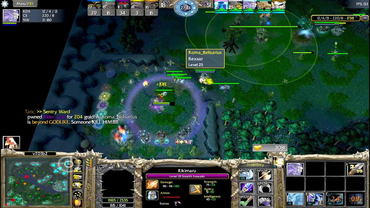 DOTA 1 Rikimaru Steath Assassin Beyond GODLIKE #16 - YouTube