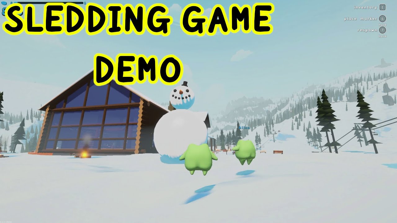 'Sledding Game Demo' with my Beloved Wife - YouTube