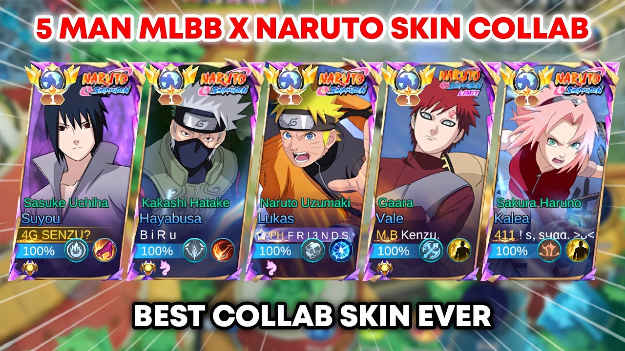 FINALLY!! 5 MAN NARUTO X MLBB SKIN COLLAB IS HERE 🔥 ( Best Collab Skin ...