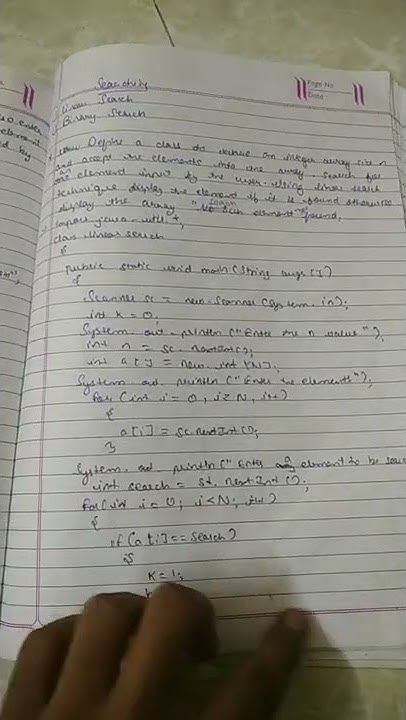 ICSE Class 10 Semester 2 Computer Binary Search Programs - YouTube