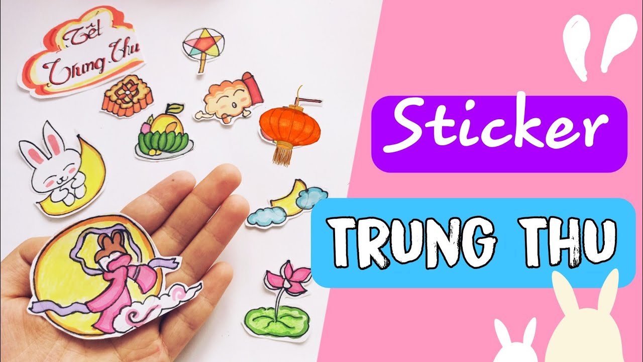 Cách làm Sticker Trung Thu handmade đơn giản || How to make Sticker ...
