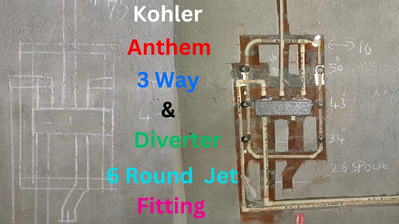 Kohler Anthem 3way Thermostatic Diverter Installation || Kohler Anthem valve installation - YouTube