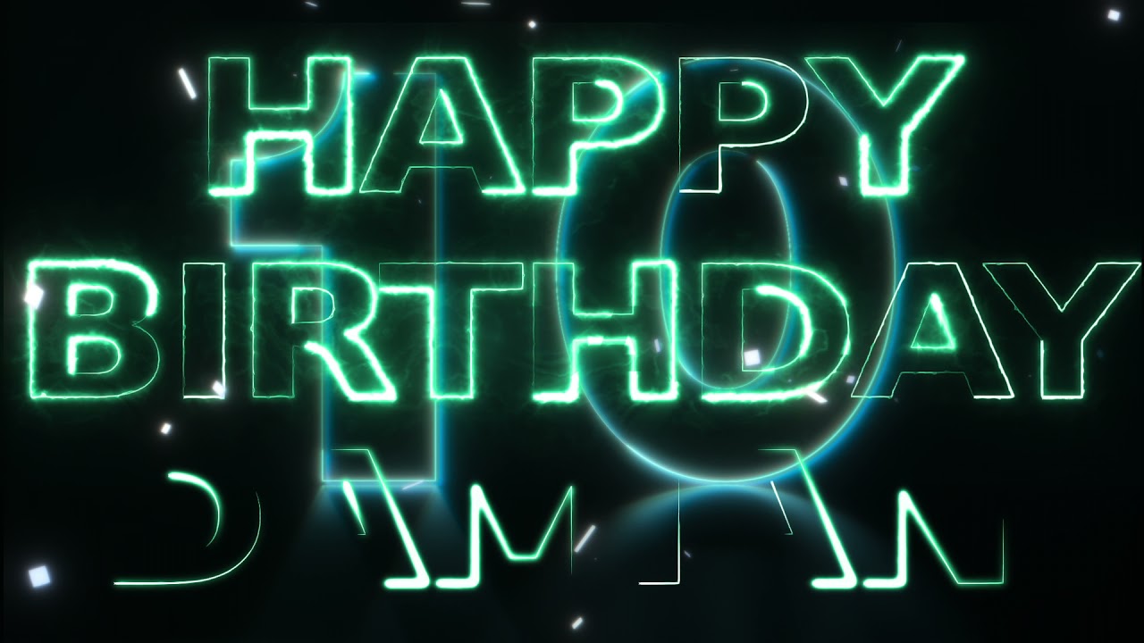 Happy Birthday Animaiton (no Sound) - YouTube