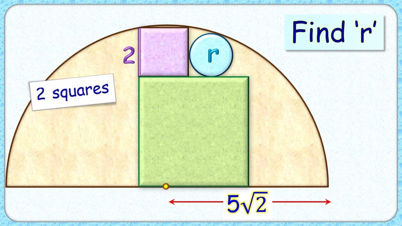 Find radius of blue circle #maths #geometry #olympiad #cds #cat #sat # ...