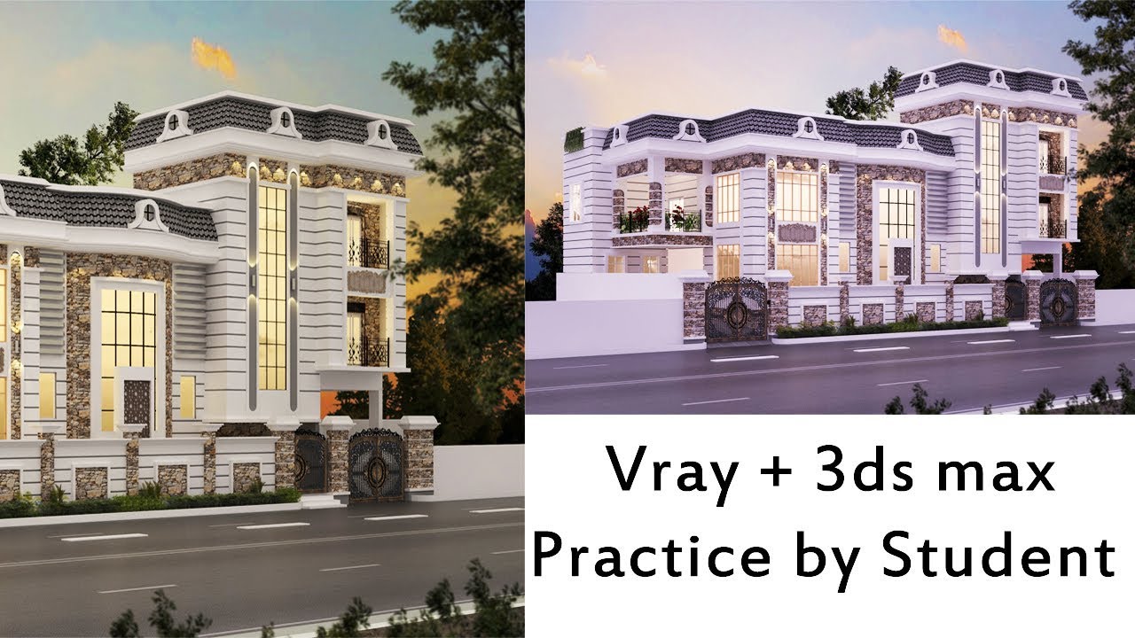 Vray material lighting rendering shading - YouTube