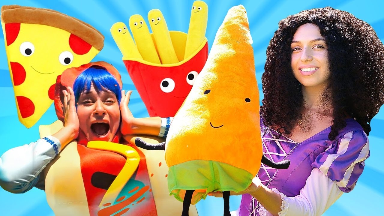 Disney princess and healthy food. Funny stories for kids. - YouTube