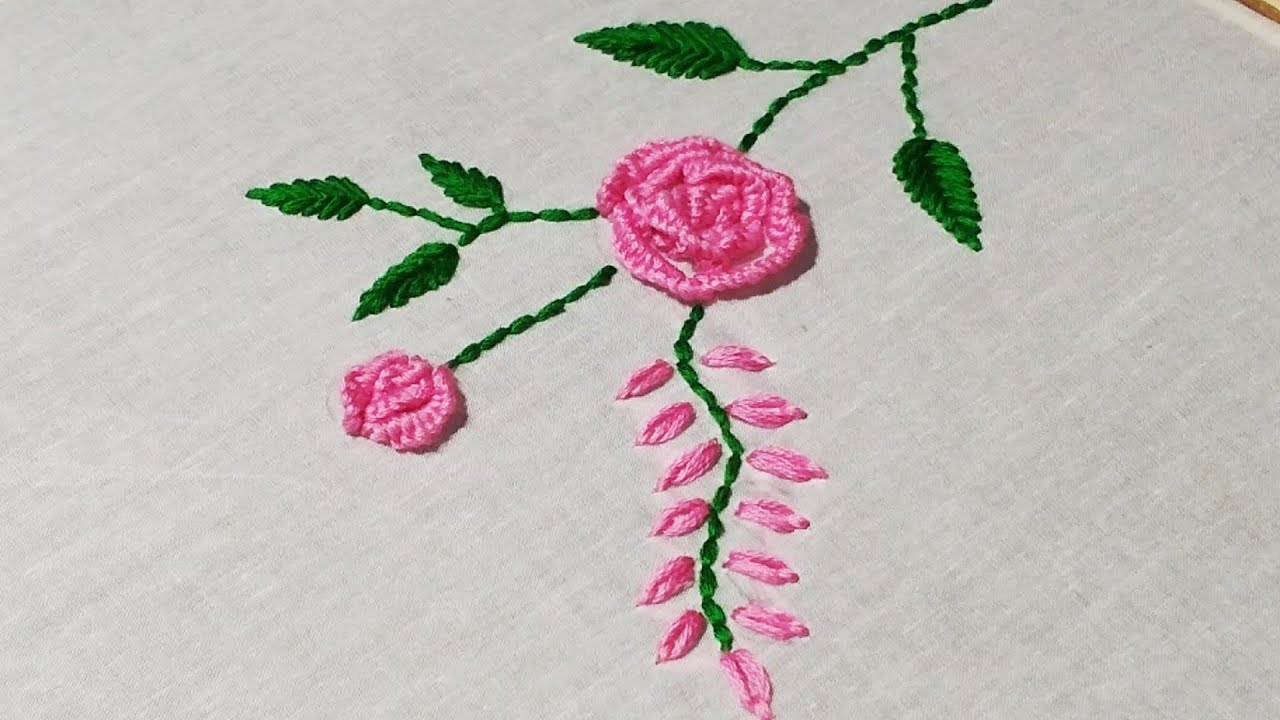 Amazing Realistic Hand Embroidered Flower | Hand Embroidery Tutorial ...