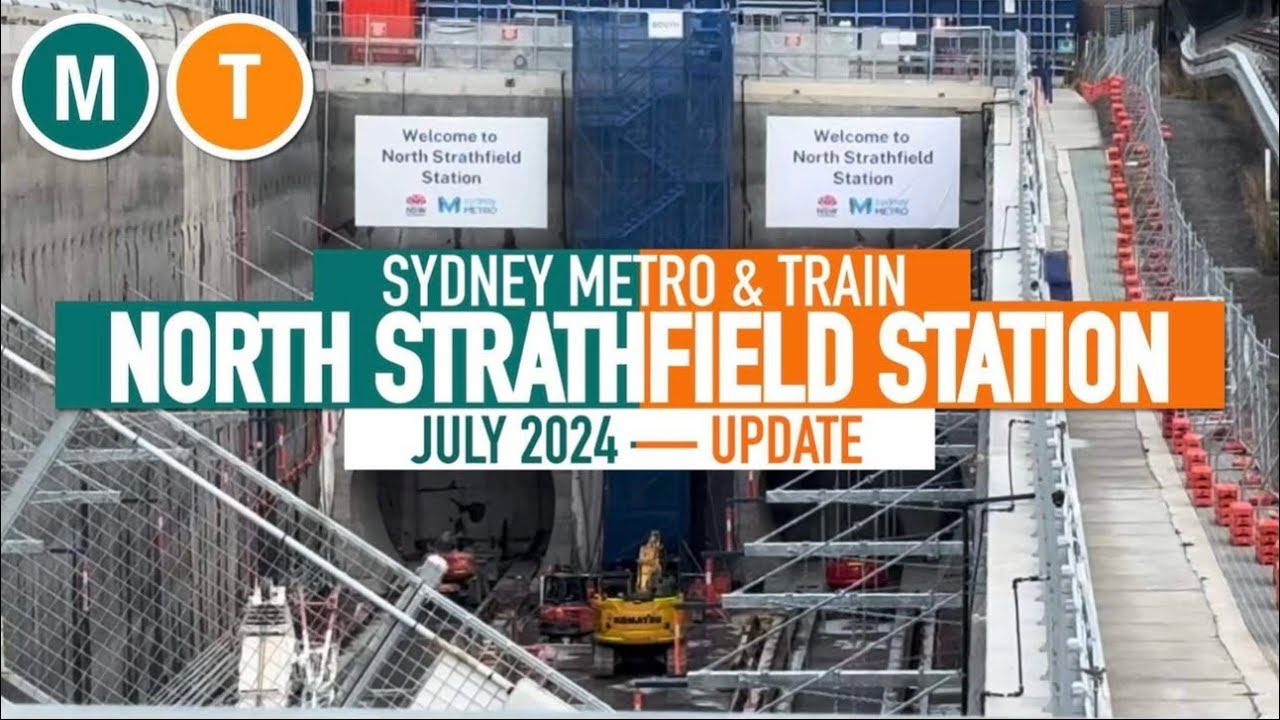 North Strathfield Metro & Train Station — July 2024 - YouTube
