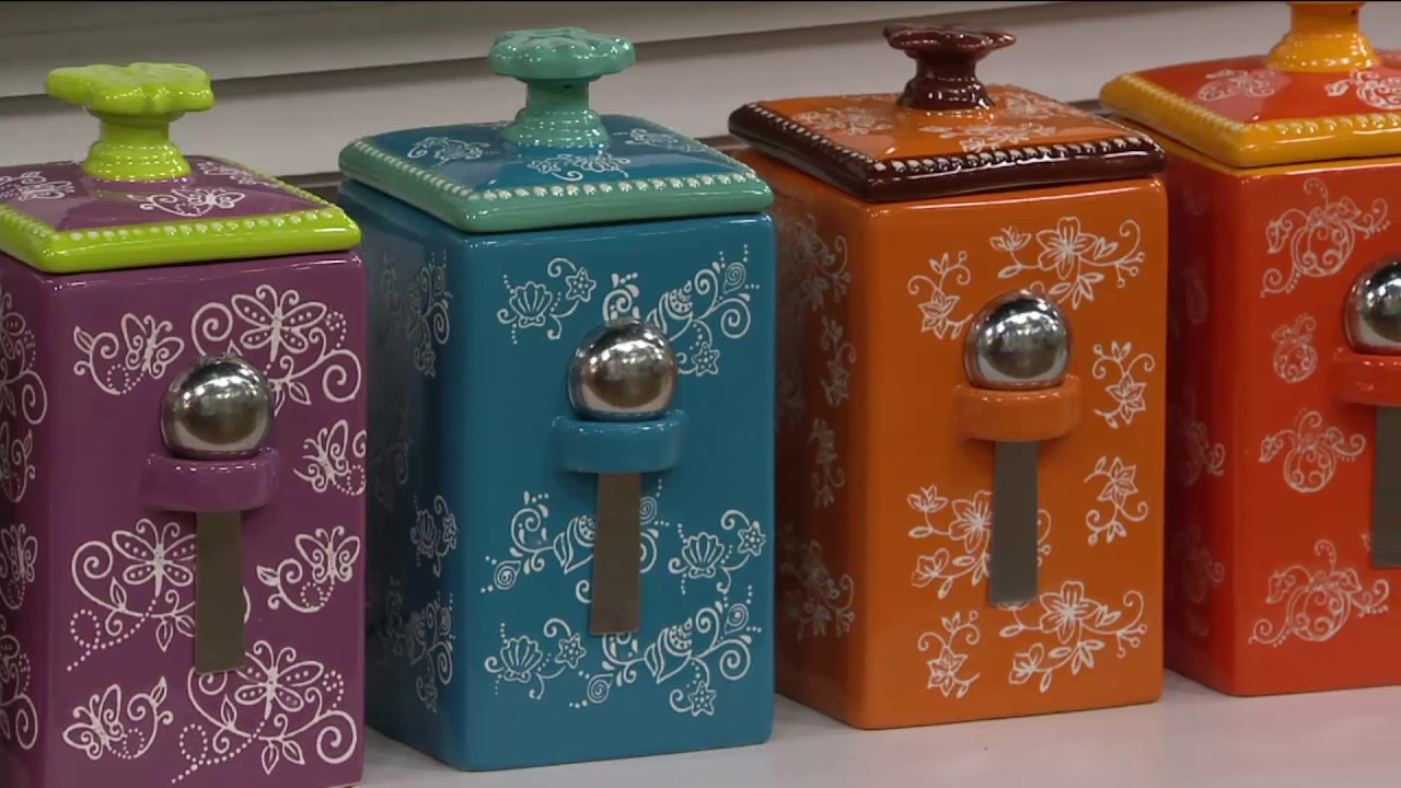 Temp-tations 6-piece Ceramic Canister Set on QVC - YouTube