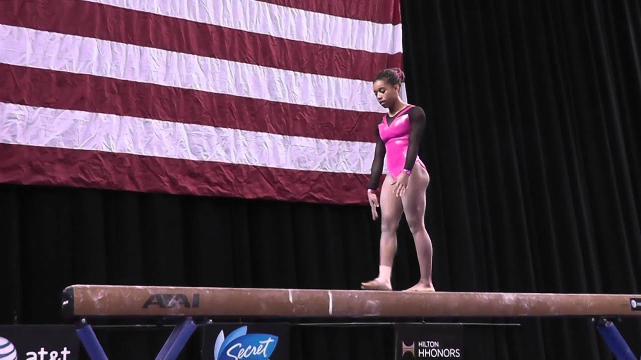 Kai Rivers - Balance Beam - 2014 Nastia Liukin Cup - YouTube