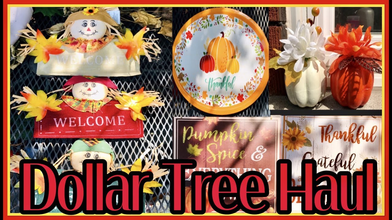 DOLLAR TREE HAUL | MORE NEW FALL DECOR | JULY 29 2019 - YouTube