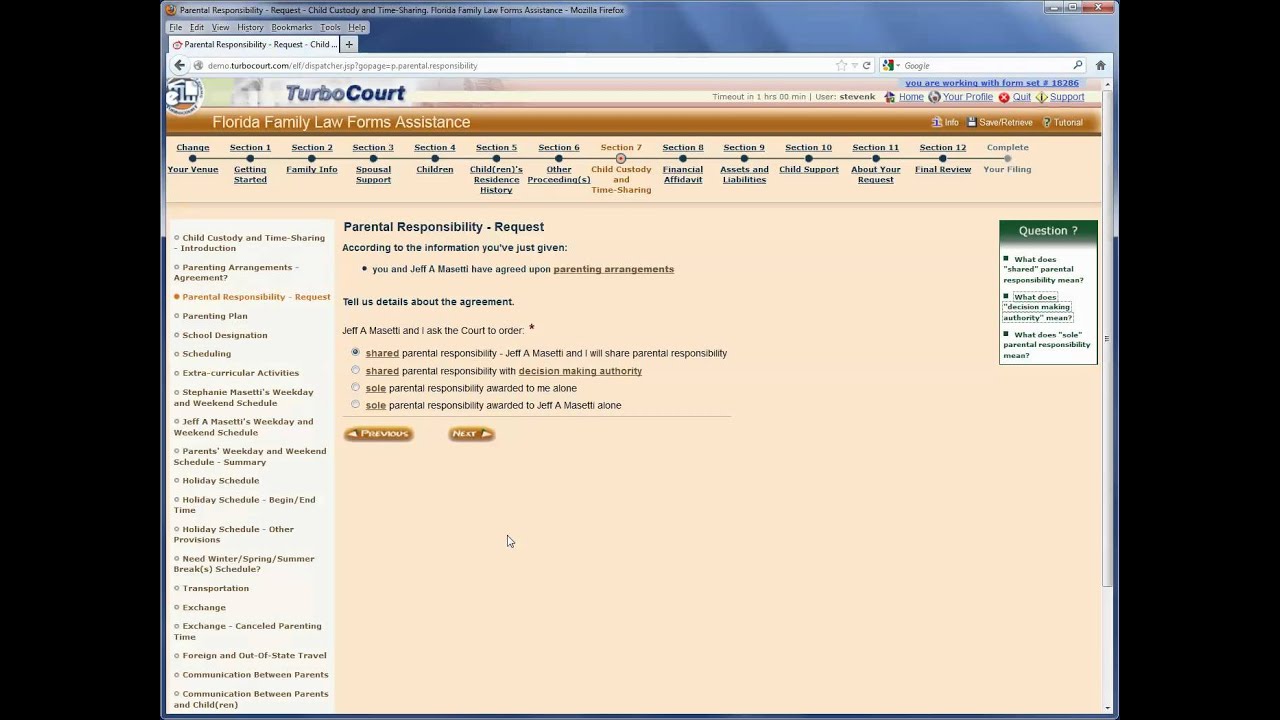 TurboCourt Filer Portal Florida Family Law Long Demo Training - YouTube