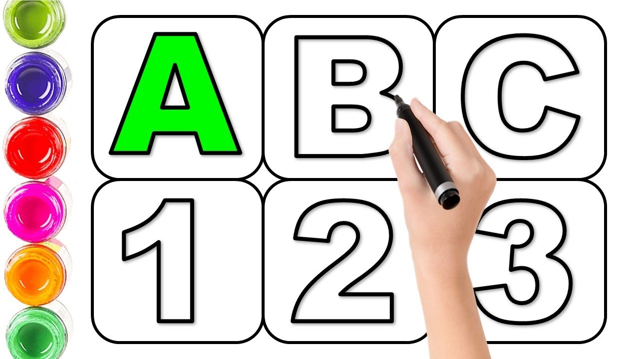 Learn ABCD Alphabets and numbers counting 123.Shapes for kids and ...
