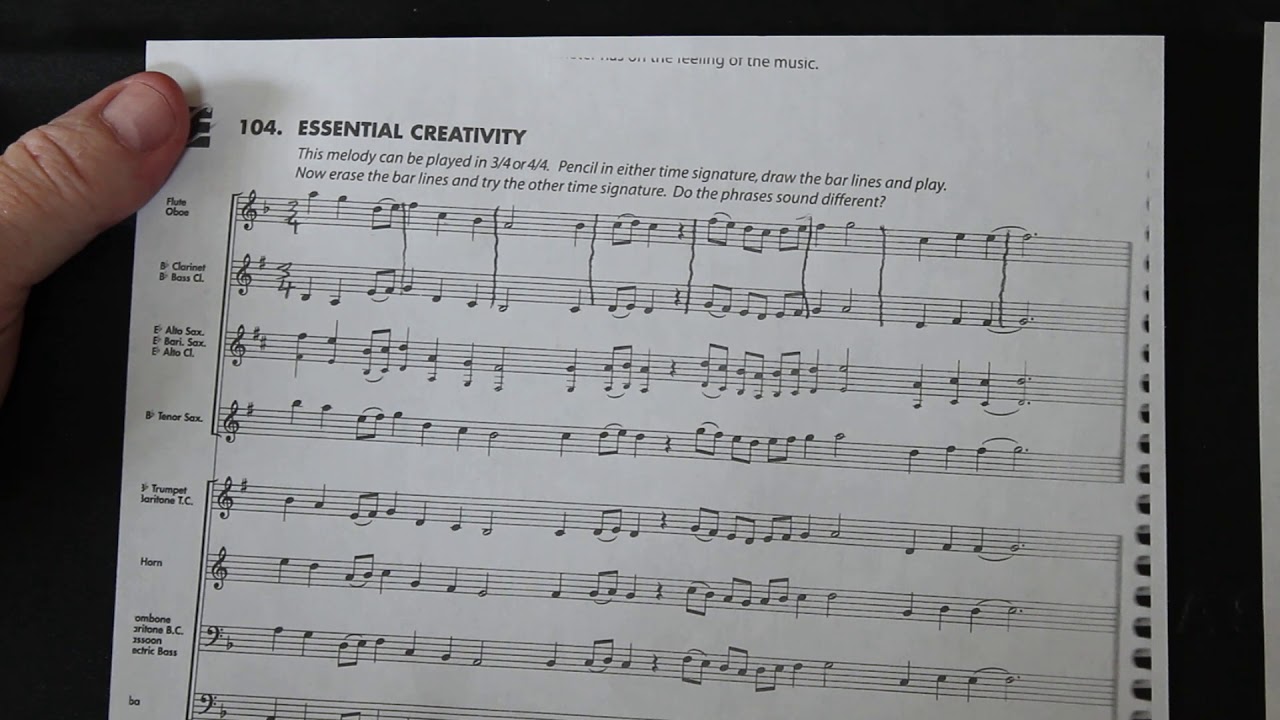 Part 1, All Instruments Essential Elements Band Book 1, pg. 20, line ...