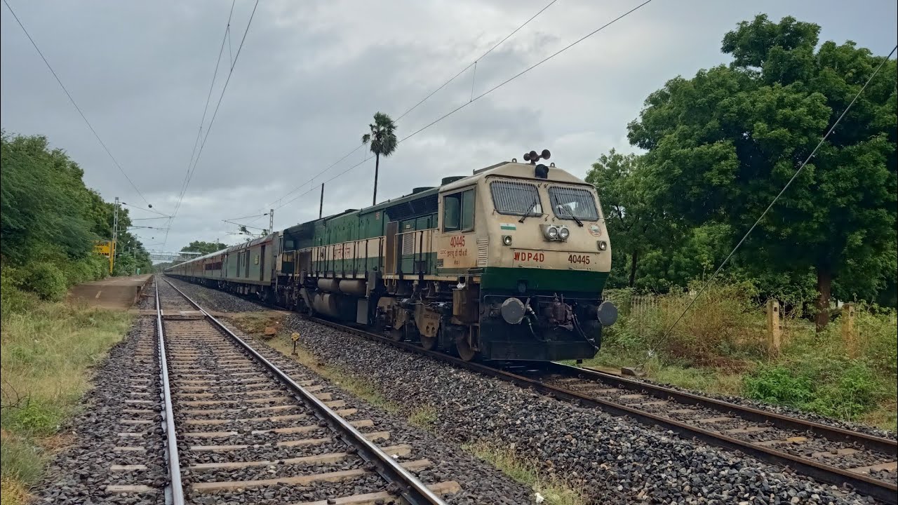Monsoon rain & diesel train | Sengottai - Tambaram SF Express | Indian ...