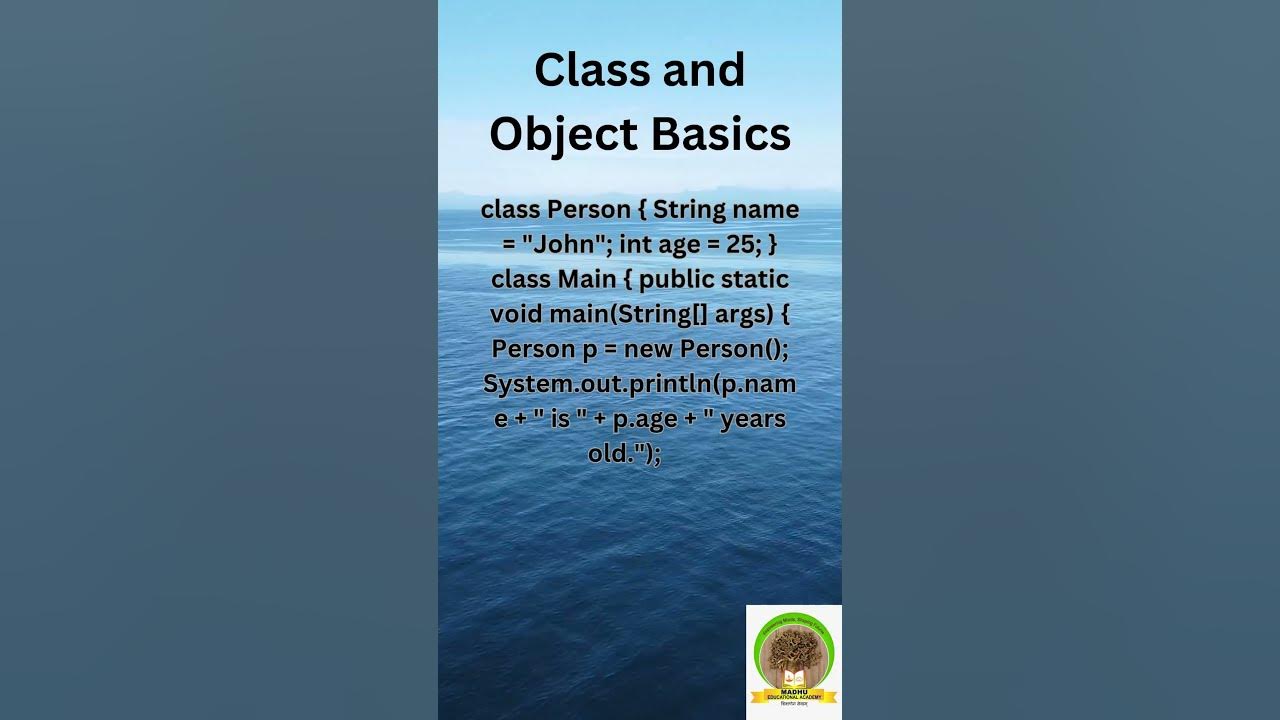 Class And Object Basics In Java Java Javaprogramming Javaclass Codingseries Youtube