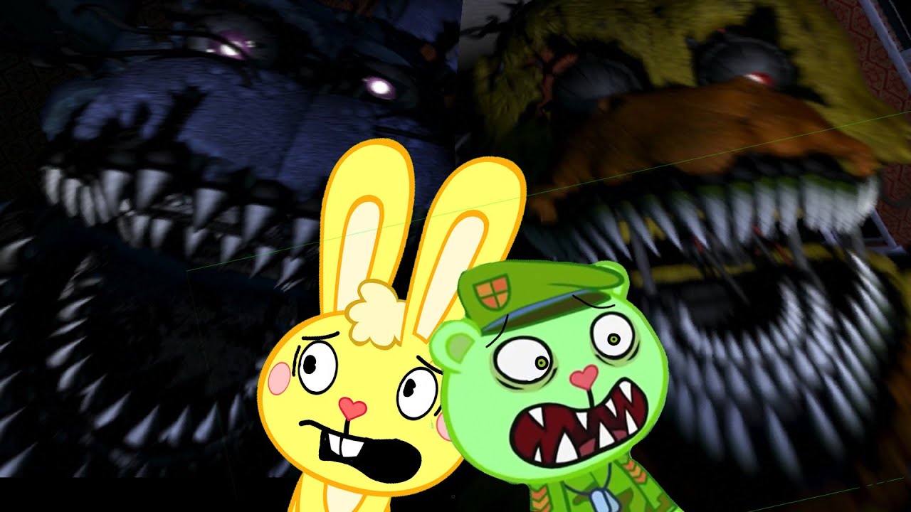 Fliqpy And Cuddles Play Fnaf 4 Part 2 (Double Wammy) #happytreefriends ...