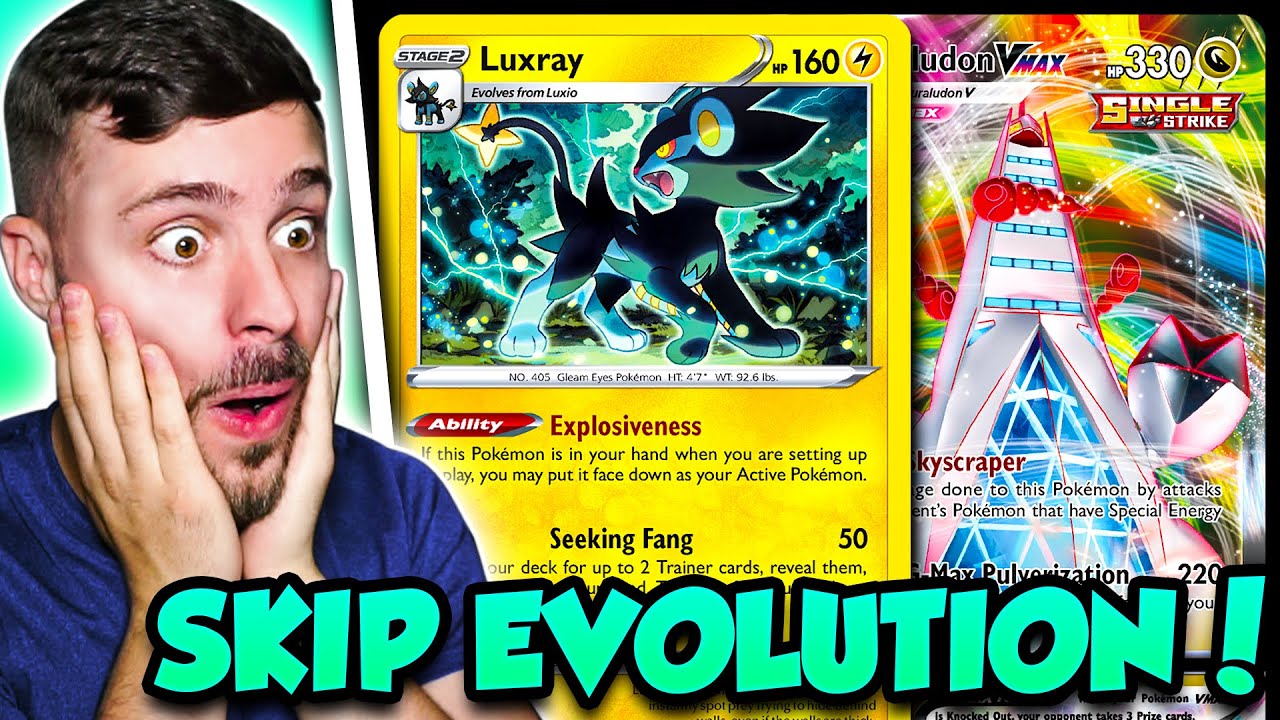 CHEAT EVOLUTION!! Using Luxray with Duraludon VMAX?! - YouTube