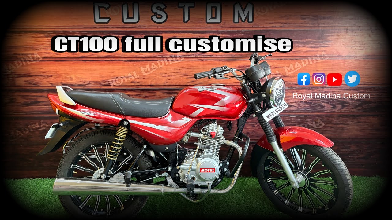 Bajaj CT 100 modified full restoration before& after work from:- Royal ...