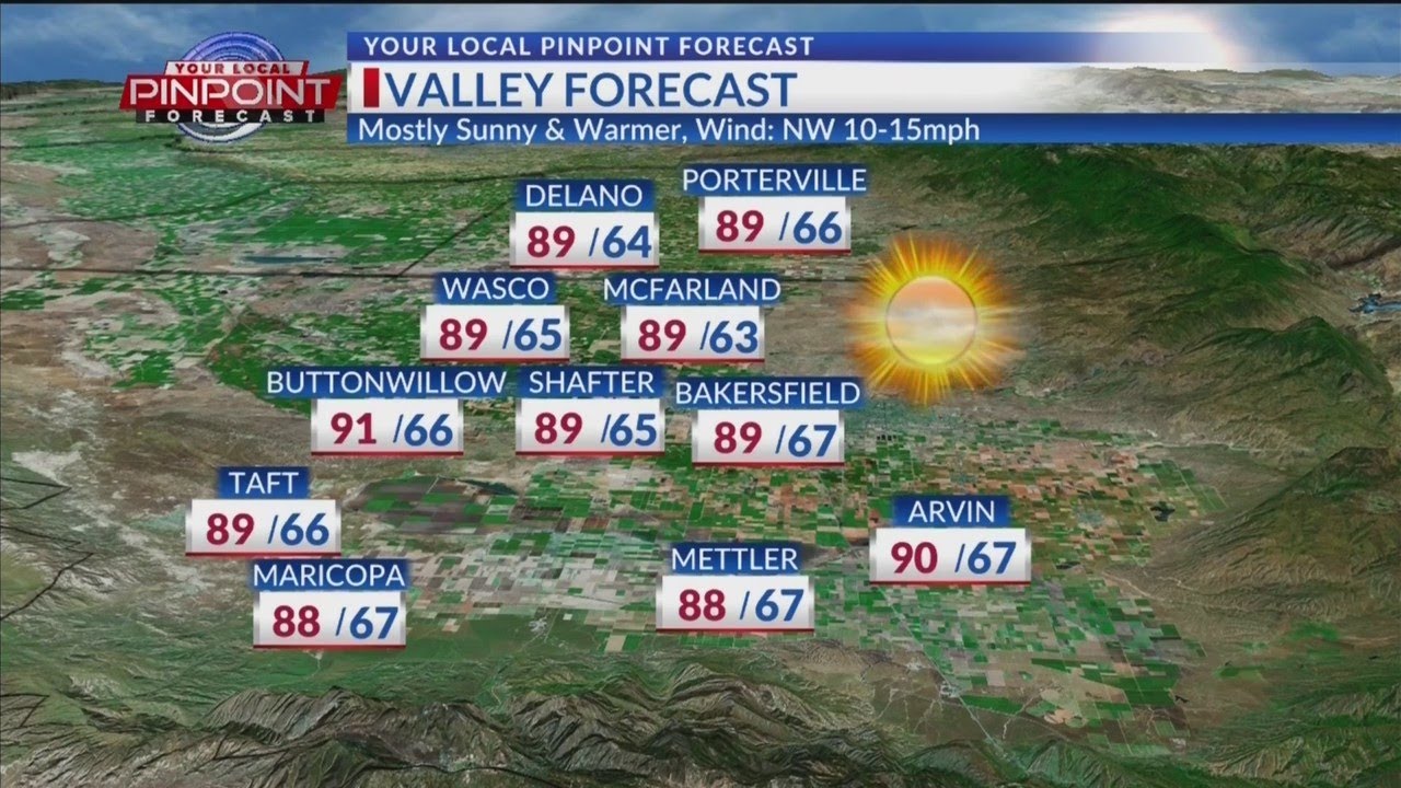 Temperatures warm up in Kern's mid-week forecast - YouTube