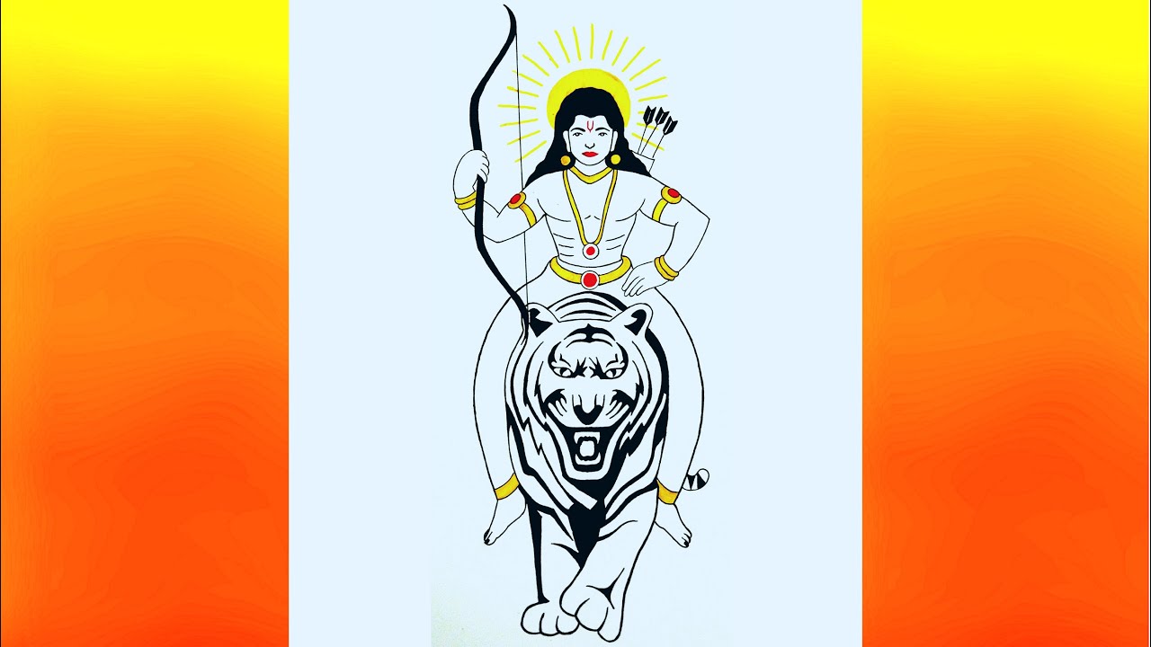 how to draw ayyappan | ayyappan drawing | ayyappan drawing easy ...