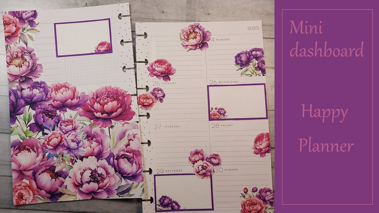 Plan with Me / Mini Dashboard / Happy Planner - YouTube