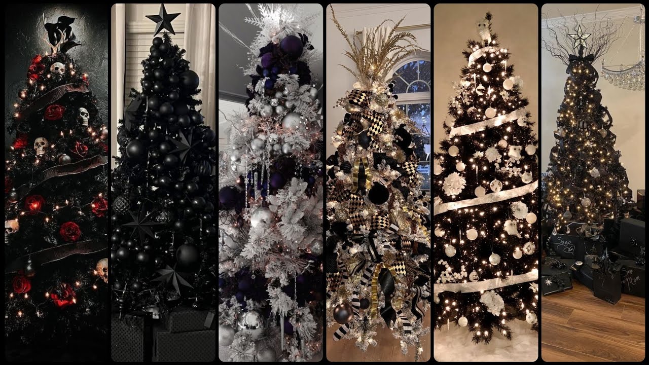 black theme Christmas tree ideas #garden #interiors #decoration #pot ...