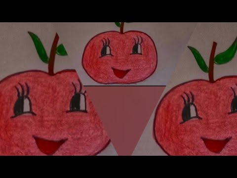 How to Draw a Cute Apple - YouTube