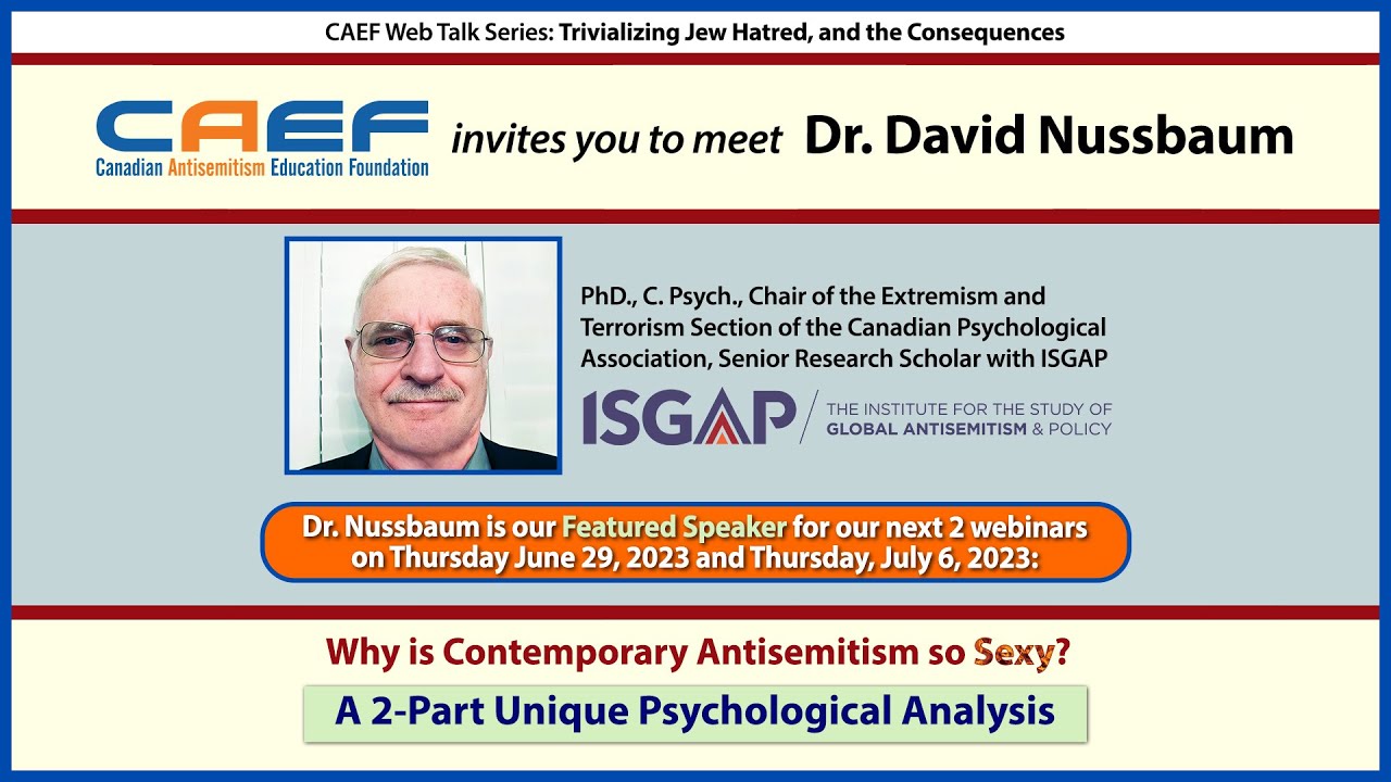 Meet Dr. David Nussbaum, CAEF's featured speaker for a 2-Part 2023 ...
