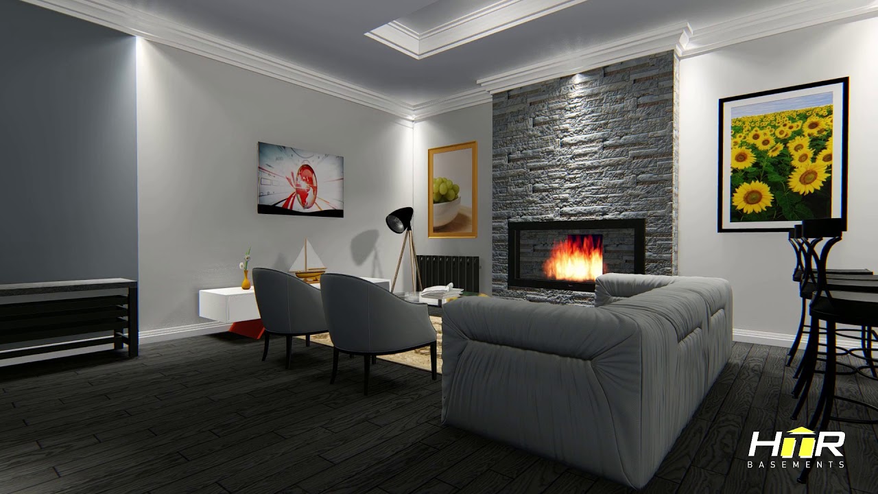 WOW! Looks like real finished basement! - YouTube