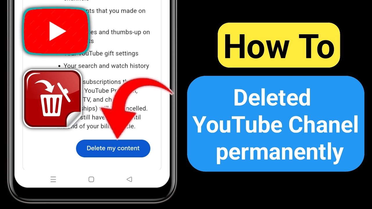 How To Deleted Your YouTube Channel permanently (2024) | Deleted ...