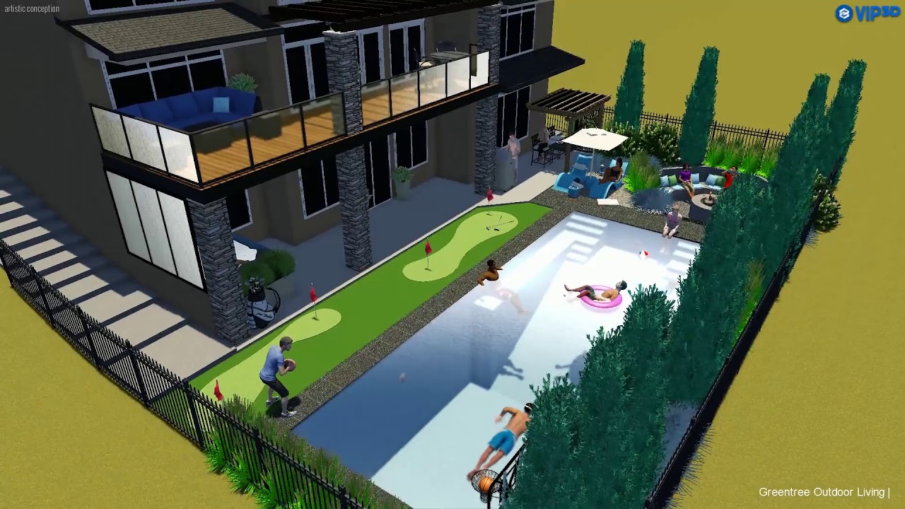 Walkout Basement Pool Design - YouTube