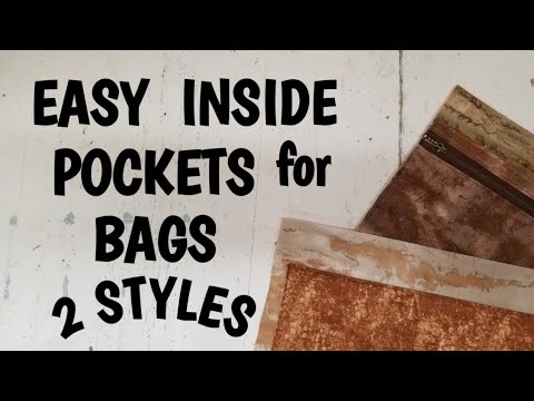 Easy Inside Pockets for Bags and Purses: 2 Styles - YouTube