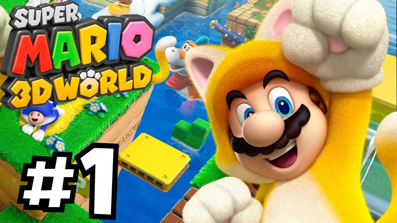 Super Mario 3D World - Gameplay 100% Walkthrough Part 1 - Worlds 1-2 ...