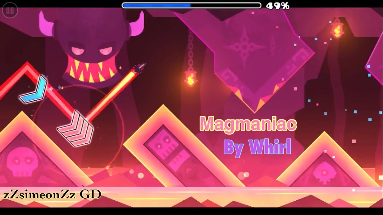 Magmaniac By Whirl (Easy Demon) Geometry Dash Mobile - YouTube