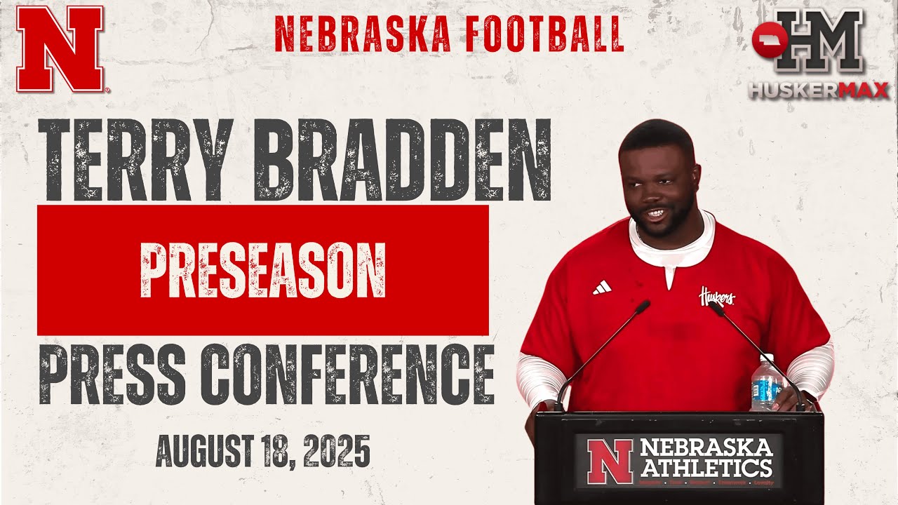 Nebraska Football Defensive Line Coach Terry Bradden - Preseason August ...