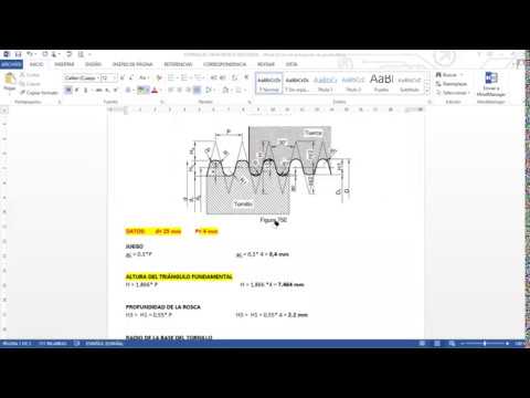Calculo de rosca redonda - YouTube