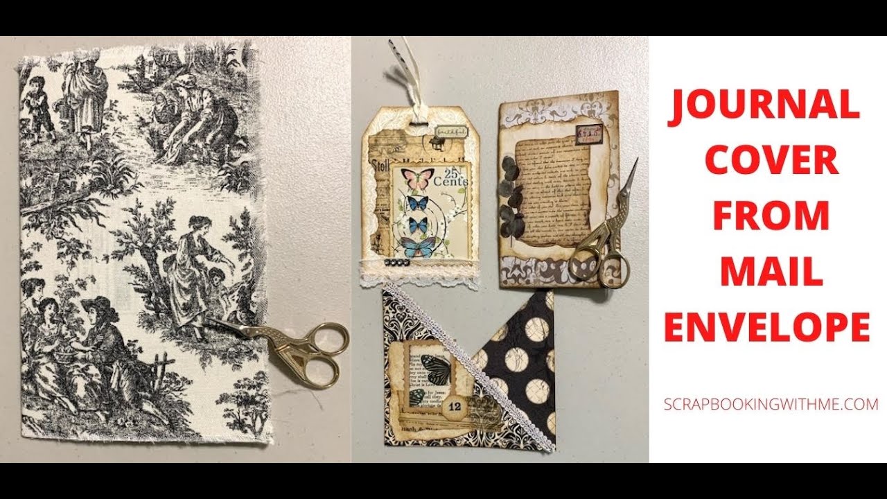 JOURNAL COVER FROM JUNK MAIL ENVELOPE | PLUS EPHEMERA | AJ KITS - YouTube
