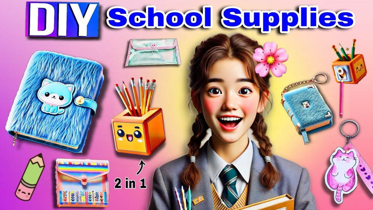 5 Genius DIY *School Supplies* 💡| Essential must have | For *that ...