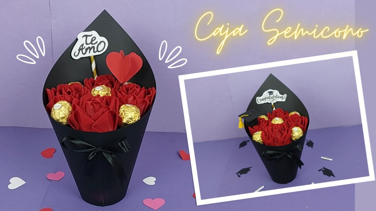 Como hacer una caja semicono - YouTube