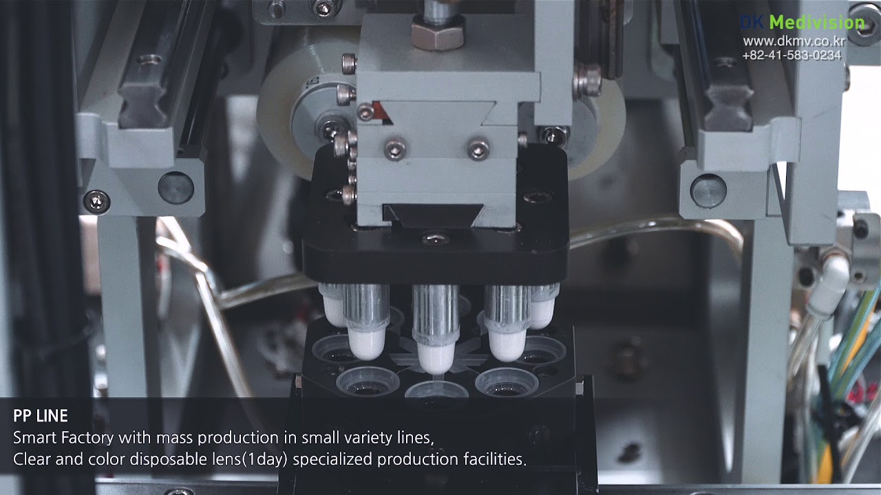 Contact lens factory in Korea. Dk medivision - YouTube