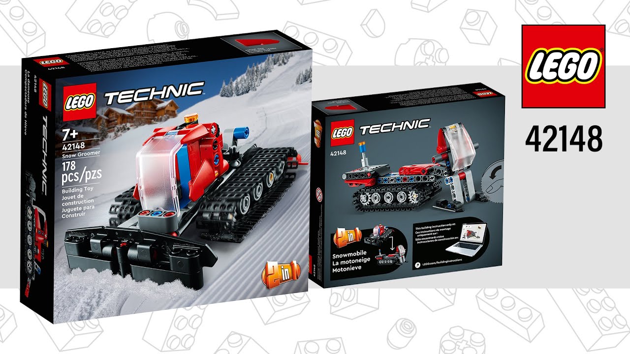 LEGO® Technic™ 2in1 Snow Groomer (42148)[178 pcs] & EXTRA Snowmobile ...