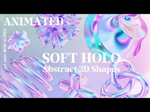 3D Soft Holo - Animated Shapes, a Graphic by LarysaZabrotskaya ...