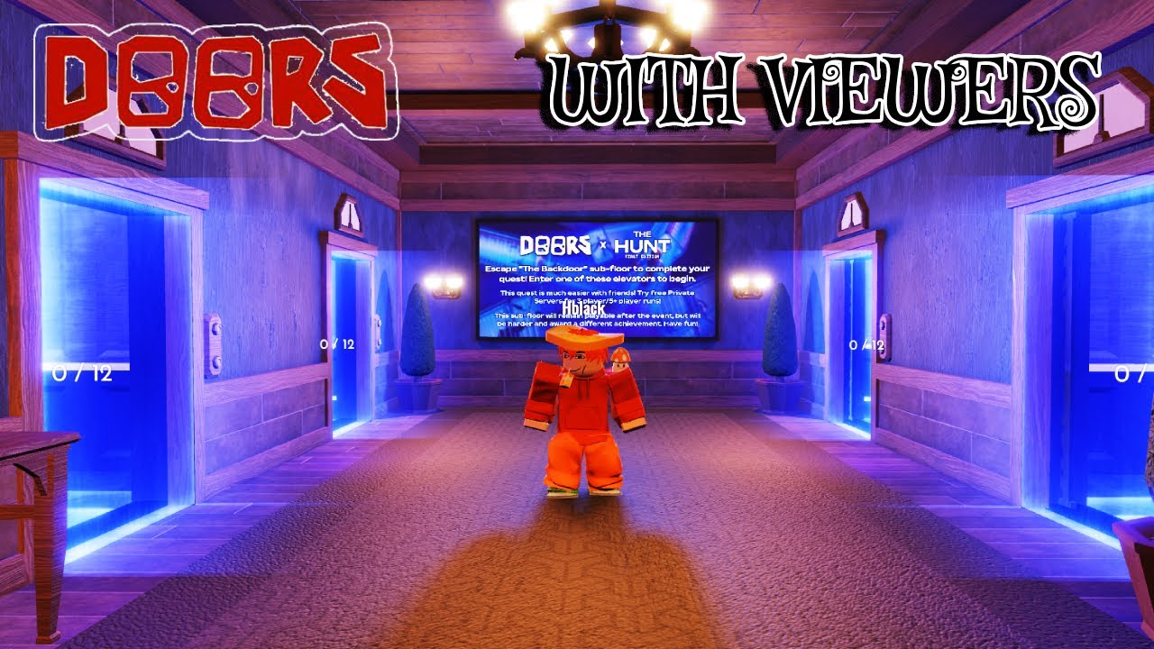 Doors X The Hunt - Doors With Viewers - ROBLOX LIVE! - YouTube