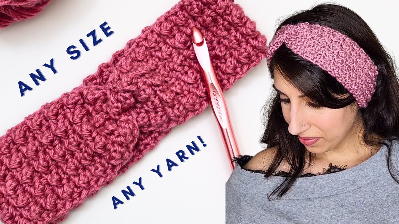 Ridiculously Easy to Size 1 Hour Crochet Headband! | Easy Crochet Headband Tutorial - YouTube