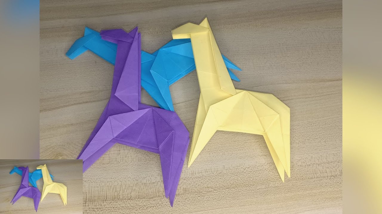 Origami hewan kuda || Cara mudah membuat origami hewan kuda - YouTube