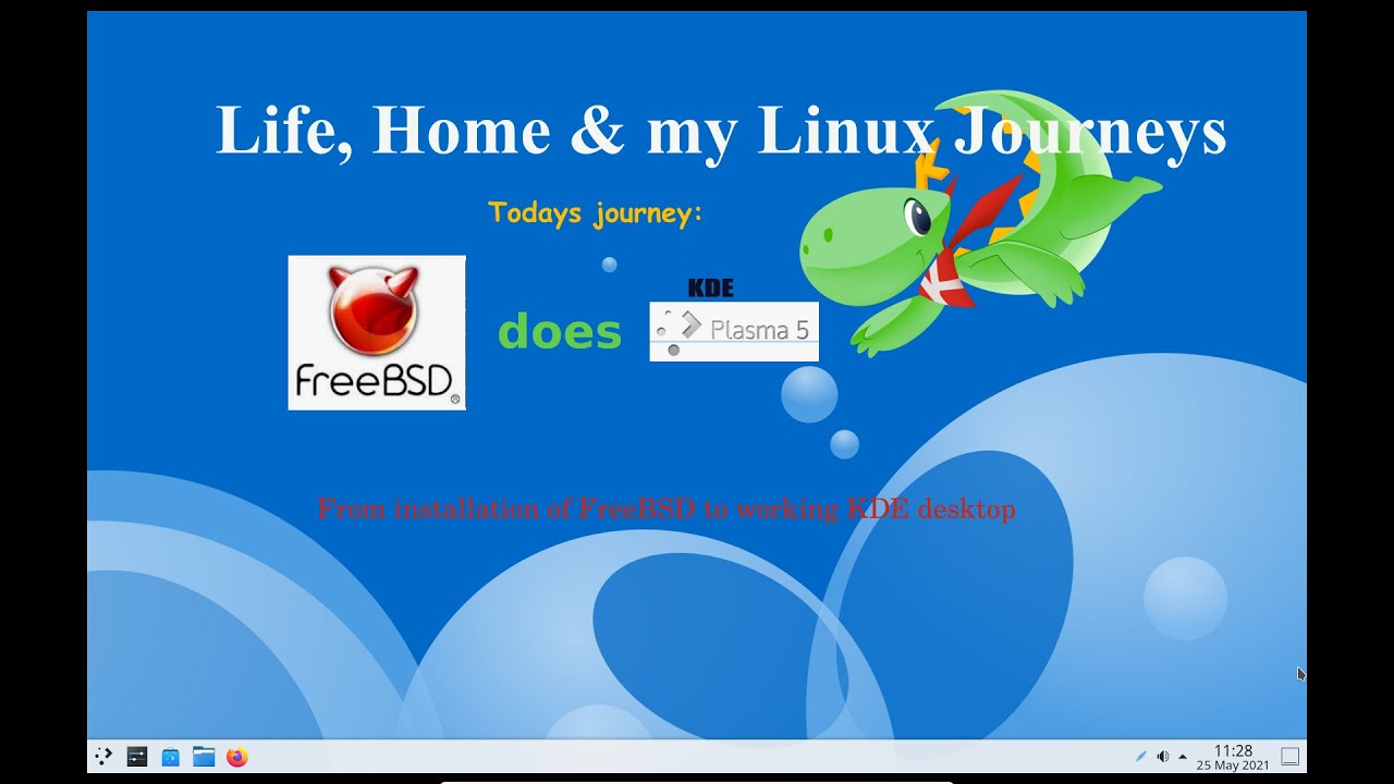 Install KDE5 Plasma on top of FreeBSD13 - YouTube