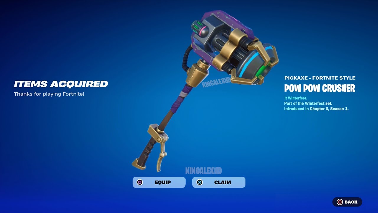 How To Get Pow Pow Crusher Pickaxe NOW FREE In Fortnite (Unlocked Pow ...