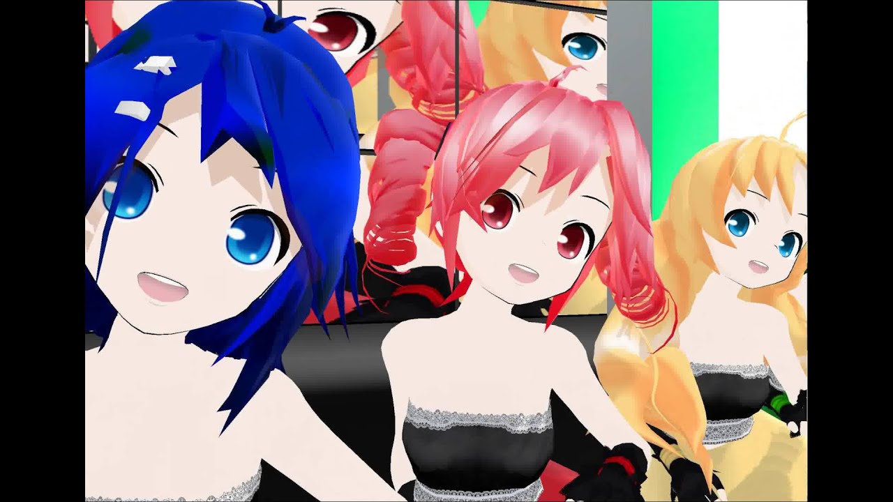 Carry me off (MMD) - Kasane Teto, Kasane Keko, Amane Luna, Defoko(Utane ...