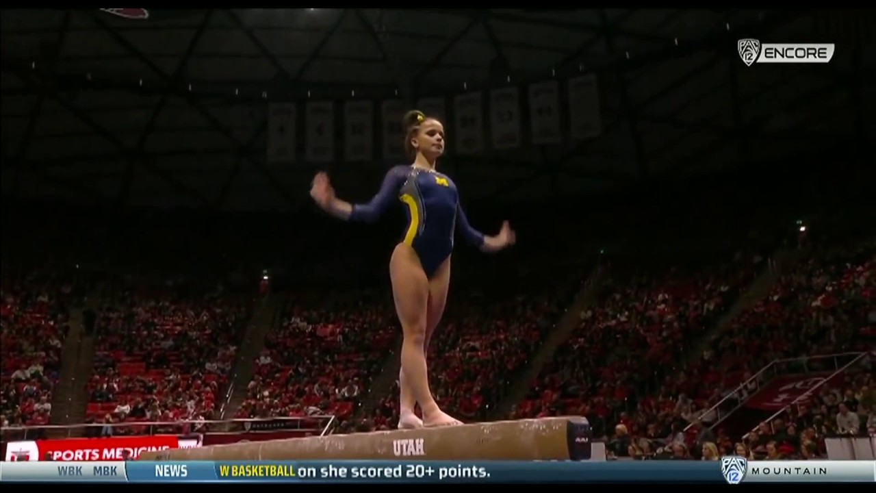 Talia Chiarelli (Michigan) - Balance Beam (9.85) - Michigan at Utah ...